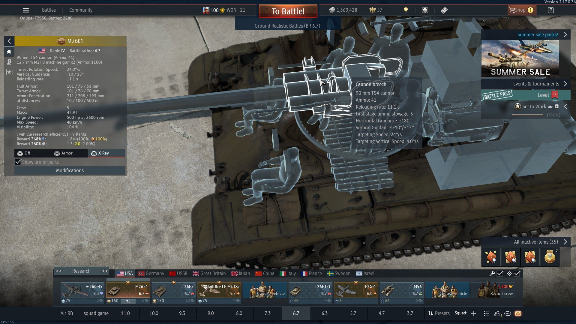 2022-06-27 [2.17.0.32] M26E1 incorrect gun breech model - Documented ...