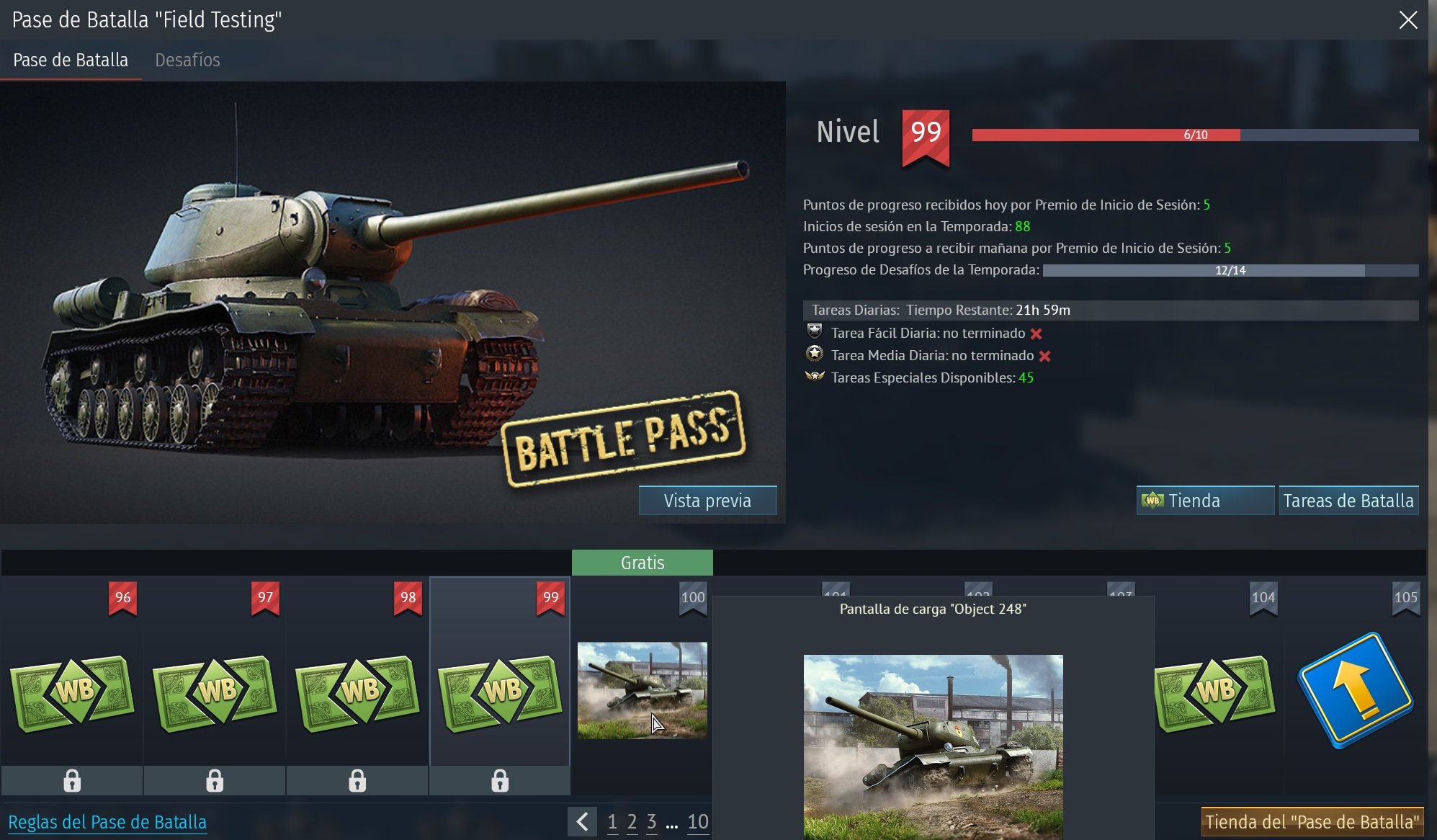 object 248 pase de batalla - Batallas Arcade - War Thunder - Official Forum